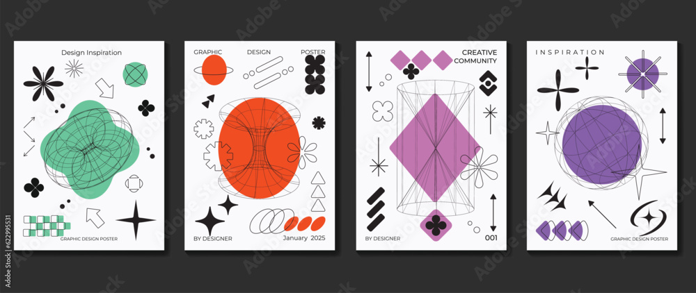 Modern y2k design background cover. Abstract element graphic with lines ...