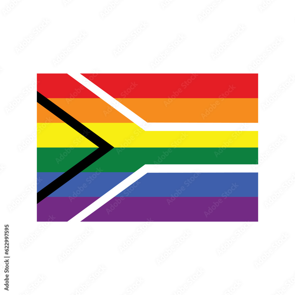Gay pride flag of South Africa icon. LGBT Pride Month, LGBTQ community ...