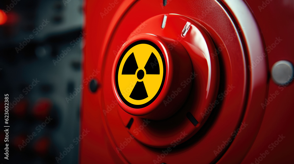 The Big Red Button on Control Panel for Nuclear Missile Launch: Stark Symbol of Ultimate Power ...