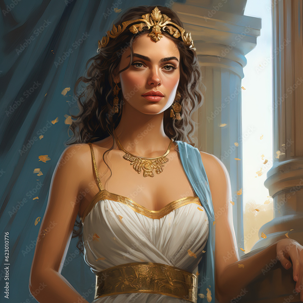Greek Princess. Alcmena from Mycenae, Zeus Lover. Greek Mythology - AI Generated Stock ...