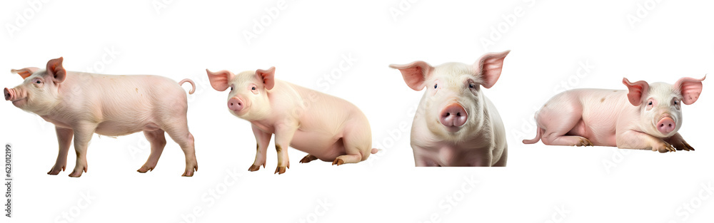 Pig on transparent background PNG Stock Illustration | Adobe Stock