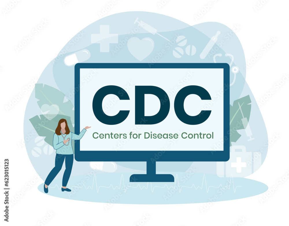 CDC - Centers for Disease Control acronym business concept background ...