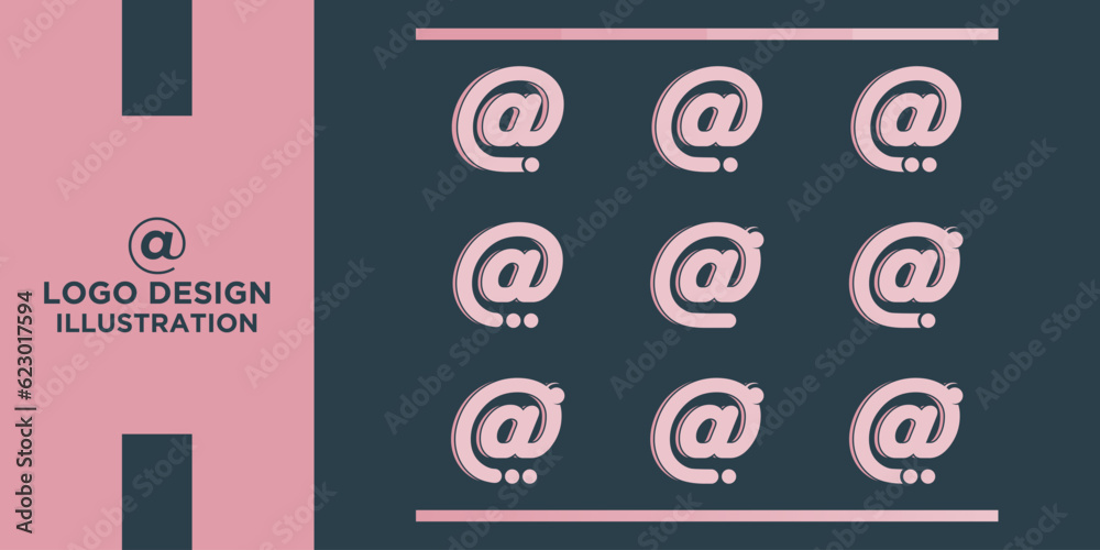 Commercial at(@) logo pack design for vector, icon, company, business ...