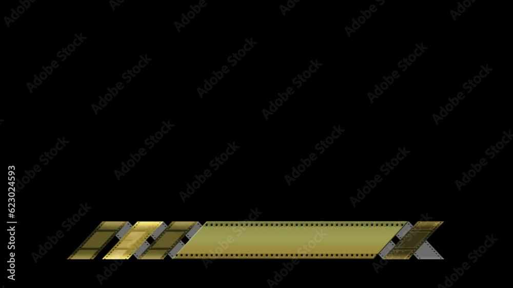 Film Strip Lower Third with Alpha Channel, transparent background. Easy ...