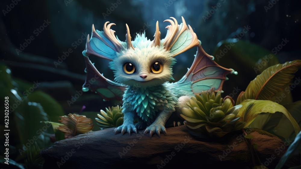 Fantasy Creature in Animal Theme Stock Illustration | Adobe Stock