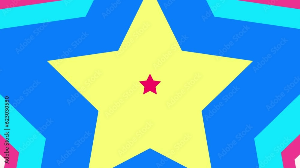 Vidéo Stock 4K INFINITE STAR TRANSITION. STAR WIPE. SEAMLESS INFINITE ...