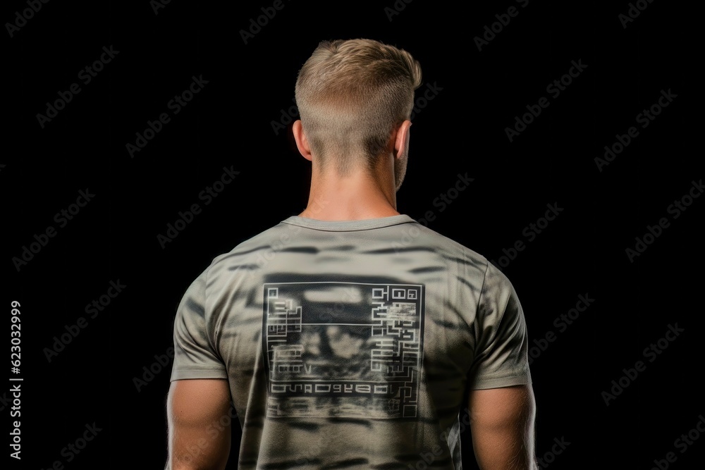 Man with Barcodes on His Back as a Symbol of Human Standardization ...