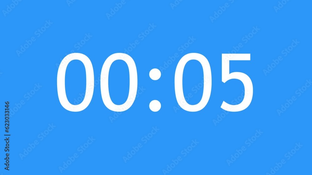 4K SIMPLE ANIMATED COUNTDOWN TIMER CLOCK FROM. SECONDS COUNTDOWN FROM 0 ...
