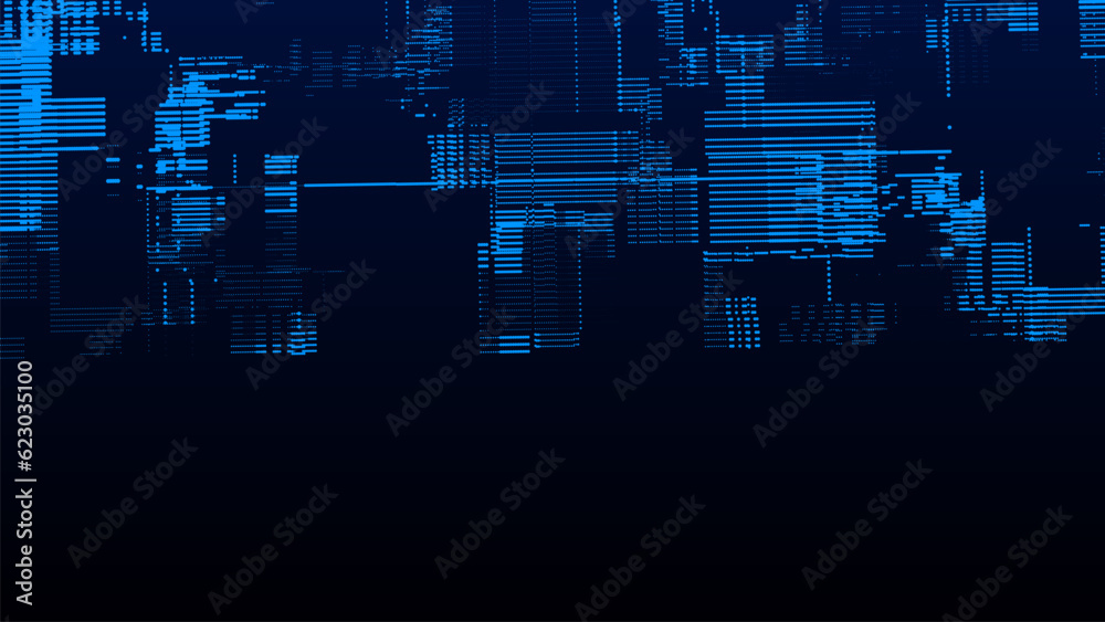 Vector abstract digital cyberspace with moving particles. Cyber ...