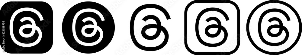 Threads app logo on transparent background. Threads the new application ...