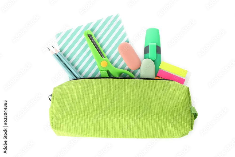 PNG,pencil case with stationary ,isolated on white background | Uwalls ...