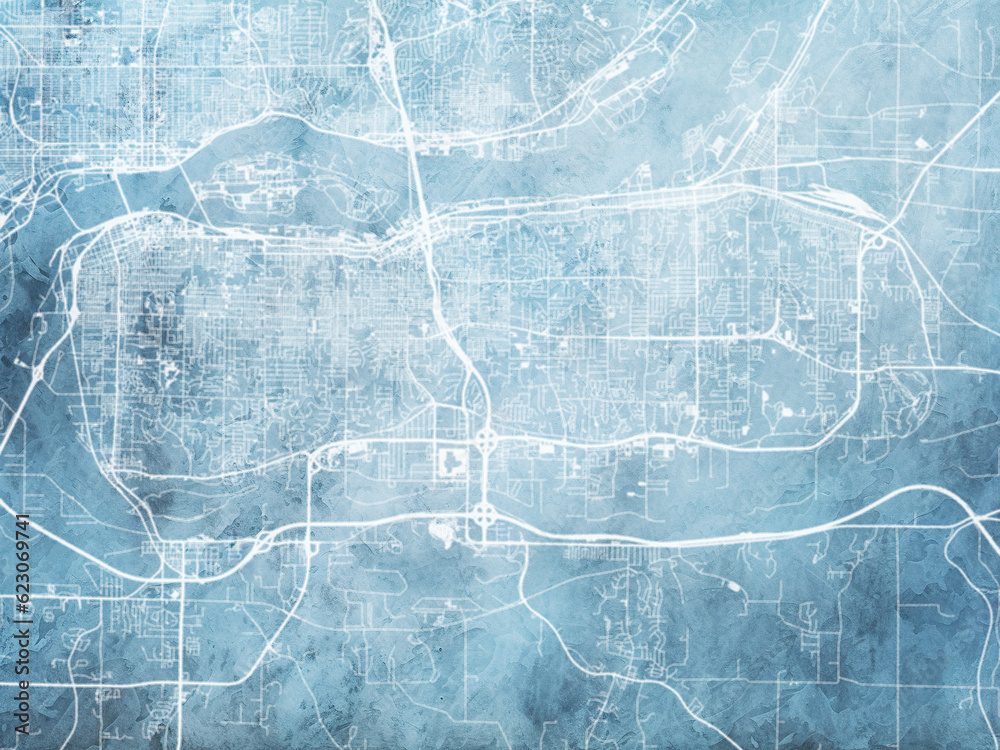 Illustration of a map of the city of Moline Illinois in the United ...