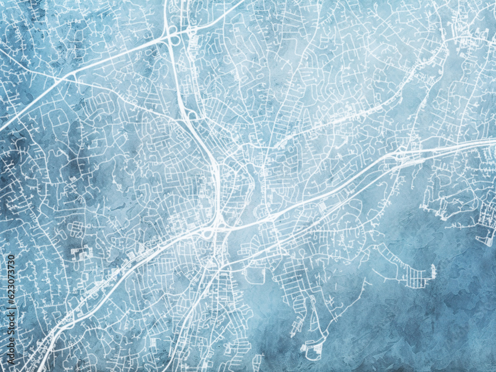 Illustration of a map of the city of Norwalk Connecticut in the United ...