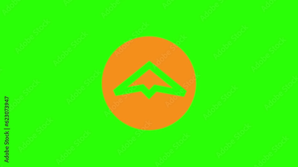 map HUD pin animation concept.4k motion animation. destination pin and ...