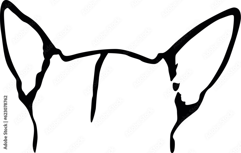 Dog Ear SVG Cut File for Cricut and Silhouette, EPS Vector, PNG , JPEG ...