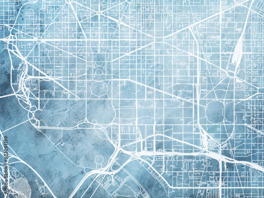 Illustration of a map of the city of Washington Center District of ...