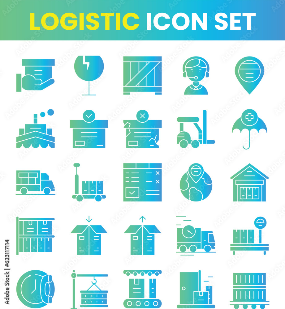 Logistics icon set. Containing distribution, shipping, transportation ... Logistics icon set. Containing distribution, shipping, transportation ...