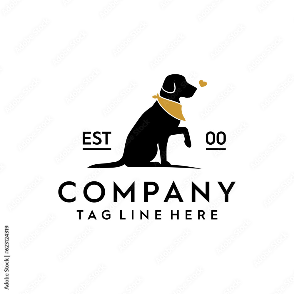Dog rescue logo design Stock Vector | Adobe Stock