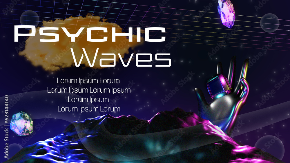 Psychic Waves Title Reveal Stock Template | Adobe Stock