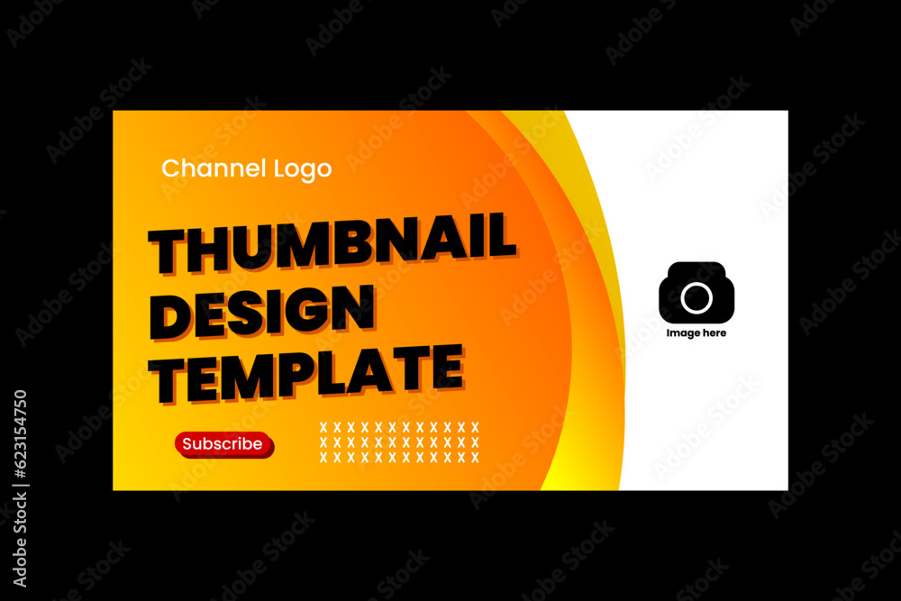 youtube thumbnail template Stock Vector | Adobe Stock