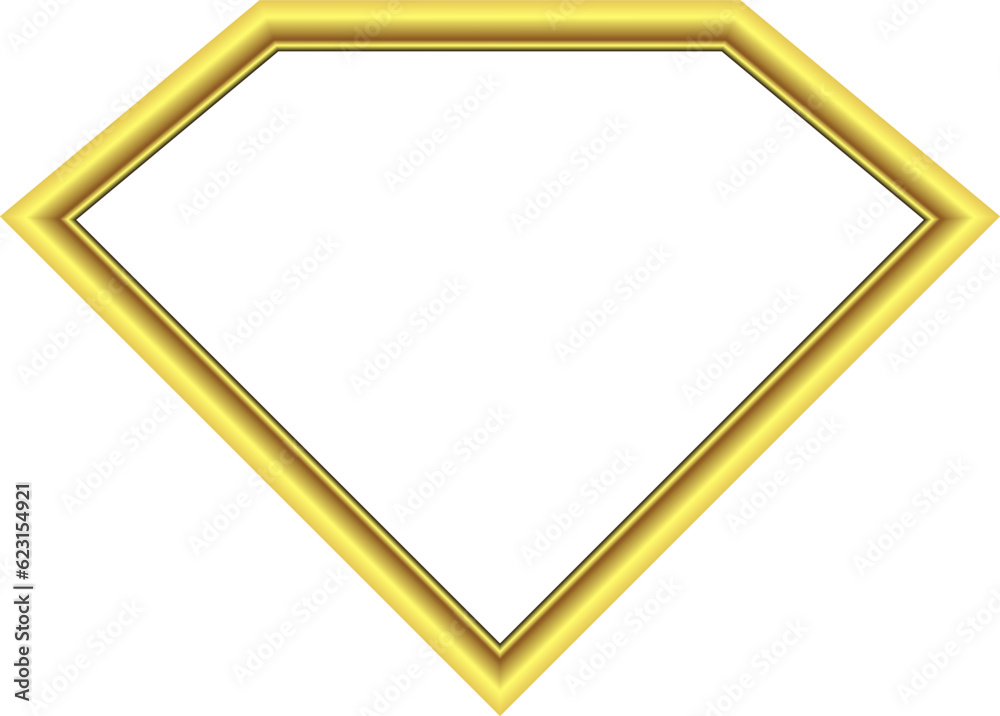 Diamond Shape Gold picture frame luxury golden frame gold border Golden ...