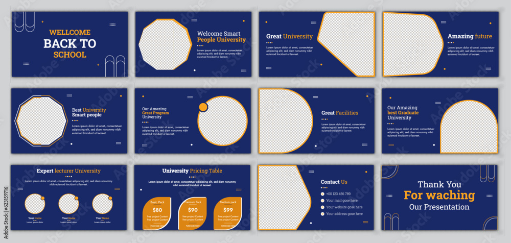 Education PowerPoint presentation slides template design. School ...