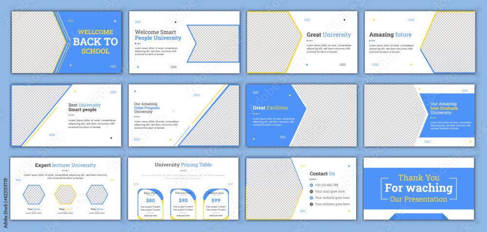 Education PowerPoint presentation slides template design. School ...