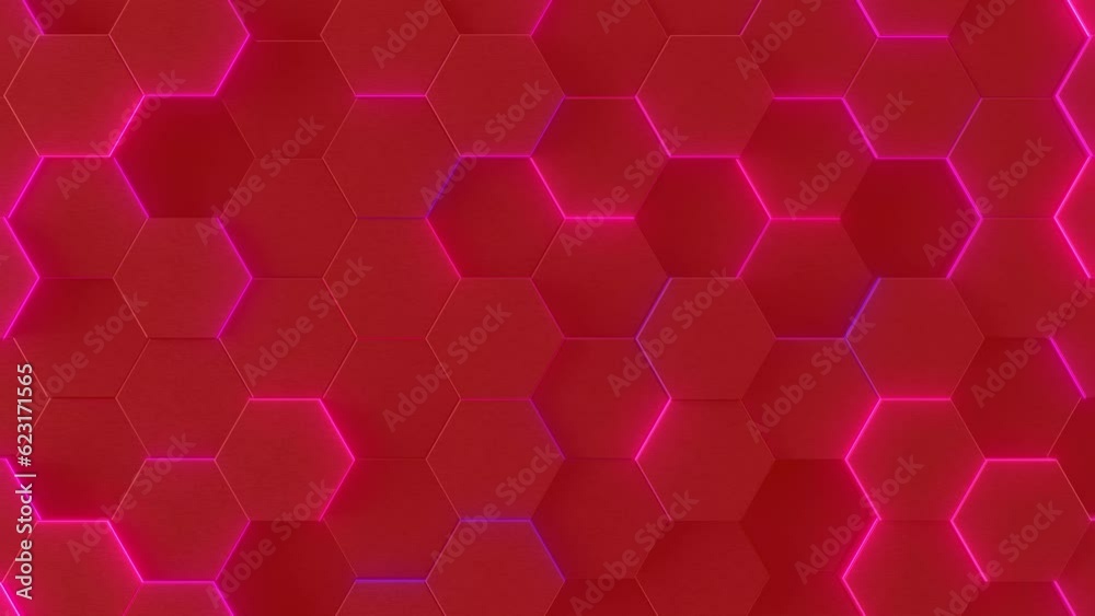 rad hexagon geometric surface loop 1a. light bright clean minimal ...