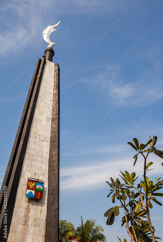 Kujang Monument and its surrounding. The monument is the landmark and ...