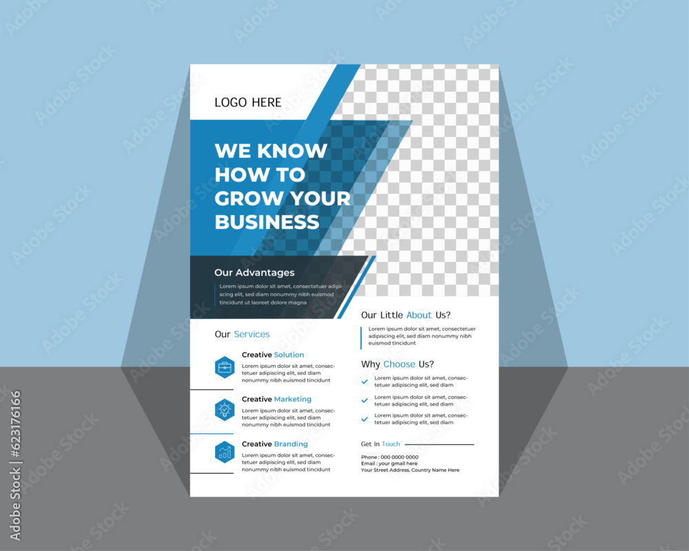 Flyer template layout design. Modern and Simple Flyer Design, Stock ...