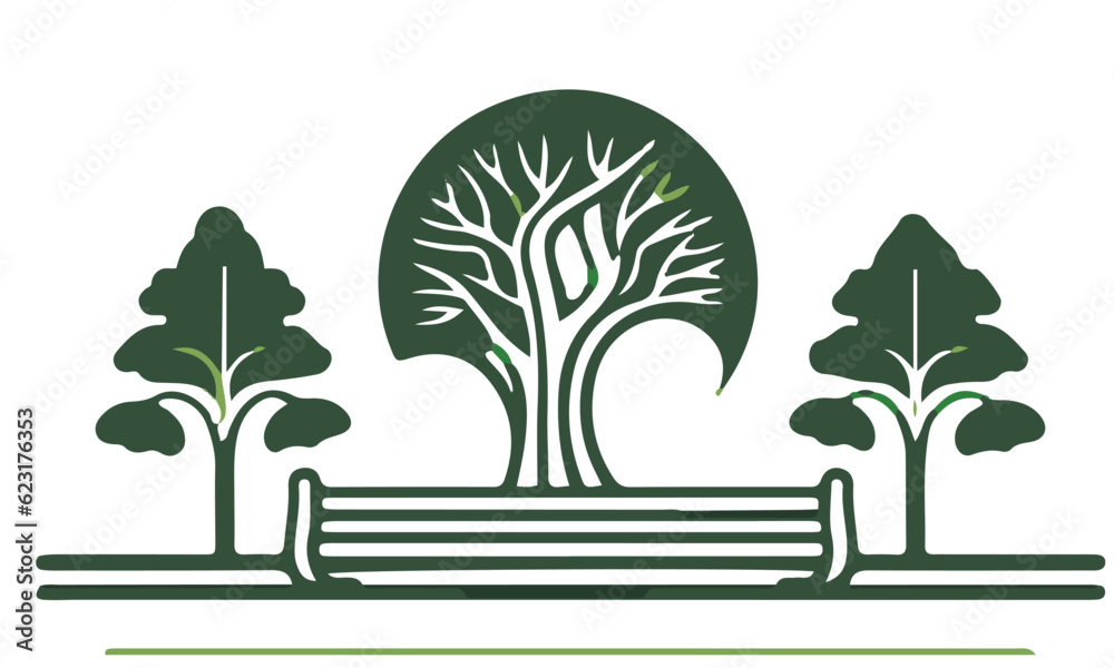 Green Park logo, Eco park vector black logo on white background Stock ...