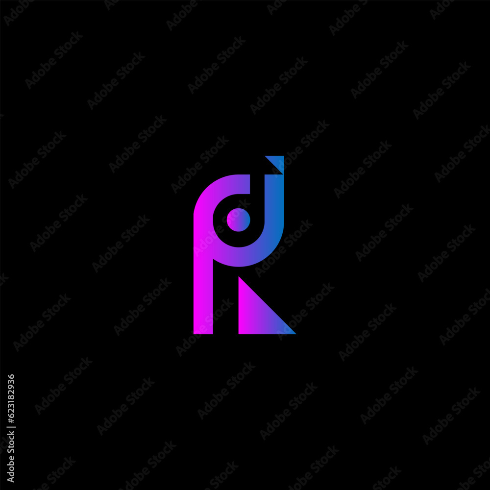 Letter R logo symbol vector with note music symbol Stock Vector | Adobe ...