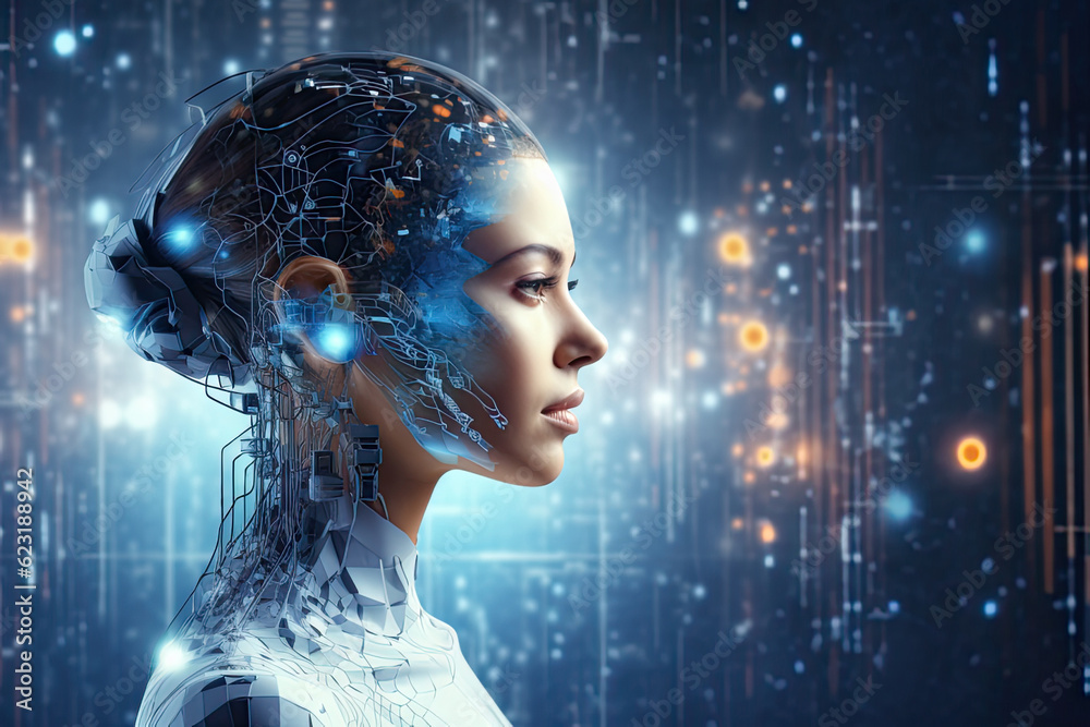 Artificial Intelligence technology, machine learning, neural networks ...