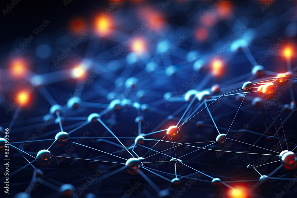 Abstract background of artificial Intelligence technology, machine ...