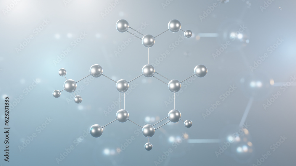 dicamba molecular structure, 3d model molecule, herbicide, structural ...