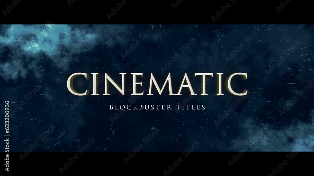 Cinematic Blockbuster Titles Stock Template | Adobe Stock