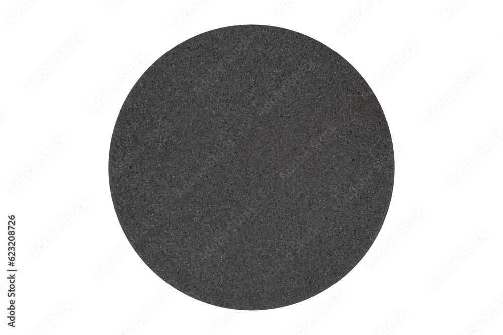 Dark gray circle foam rubber, isolated on transparent background. Stock ...