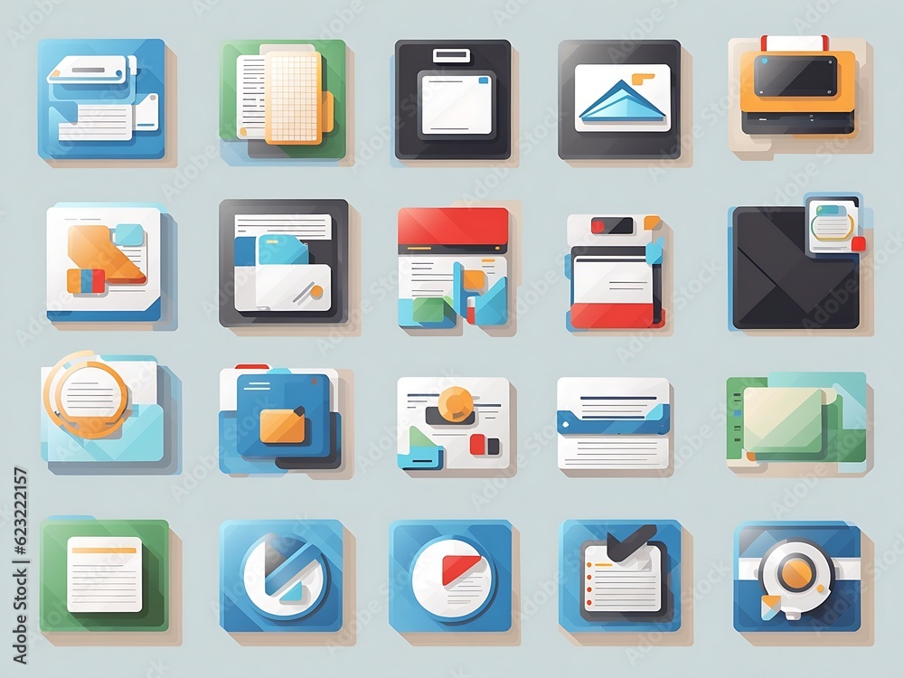 Download icon set. Containing upload, document, link, download file ...