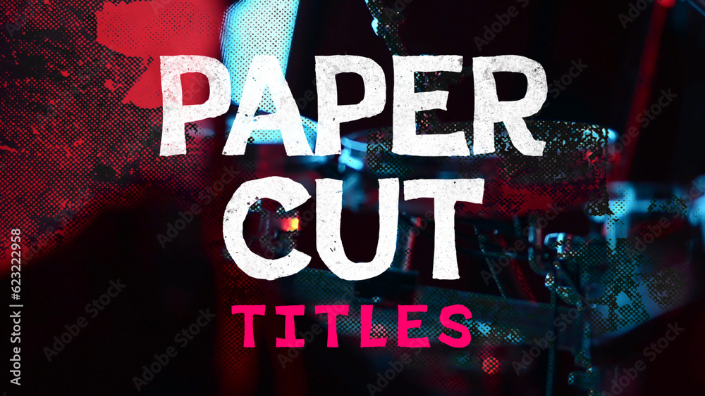 Paper Cut Titles Stock Template | Adobe Stock