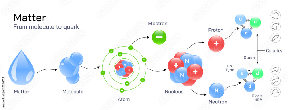 Quarks And Hadrons Diagram