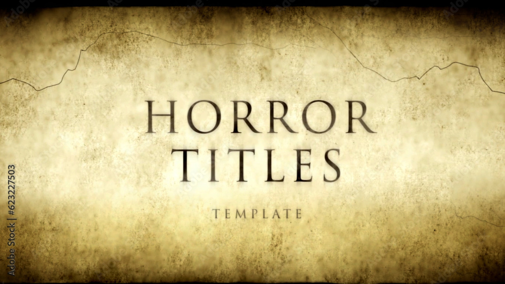 Horror Movie Titles Stock Template | Adobe Stock