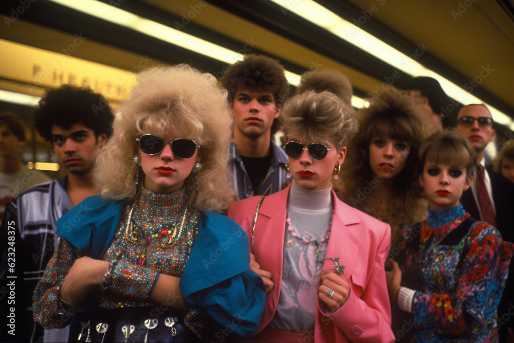 1980s style. Punk fashion as a reaction to the hippie movement of the ...