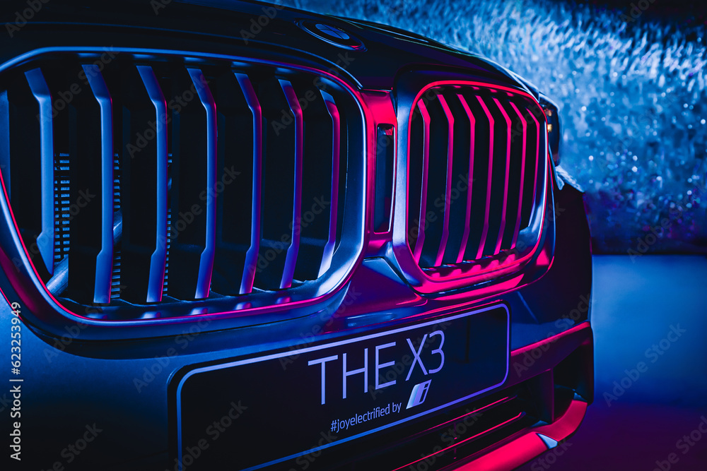 Lima, Peru; November 24, 2022: BMW Electric cars model iX, X5 and x3 ...