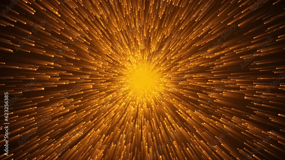 Abstract solar energy animated background. Bright particles forming ...