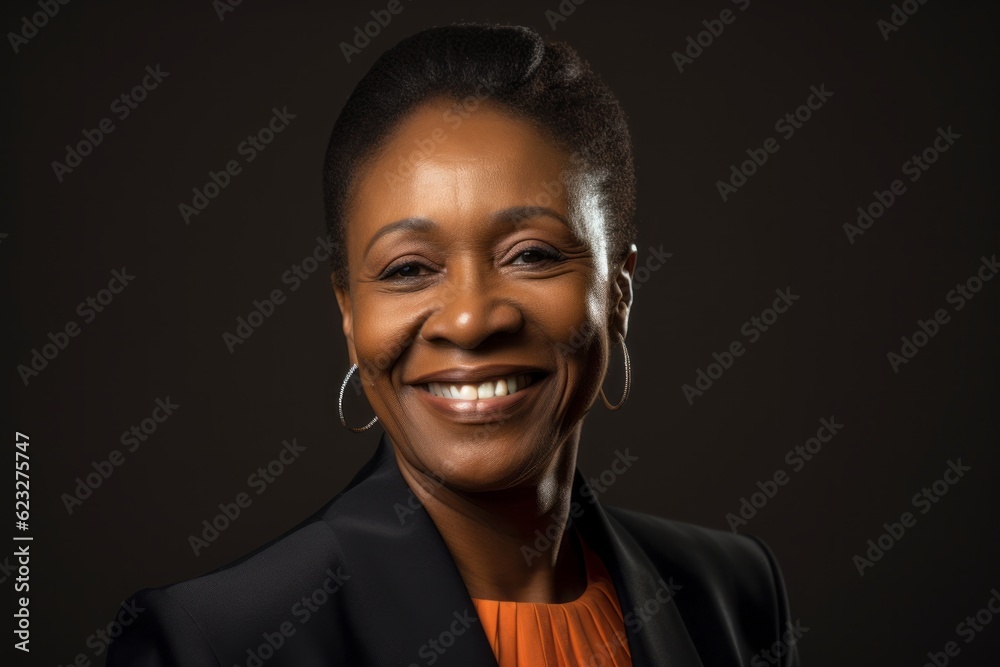 Medium shot portrait photography of a happy Nigerian woman in her 50s ...