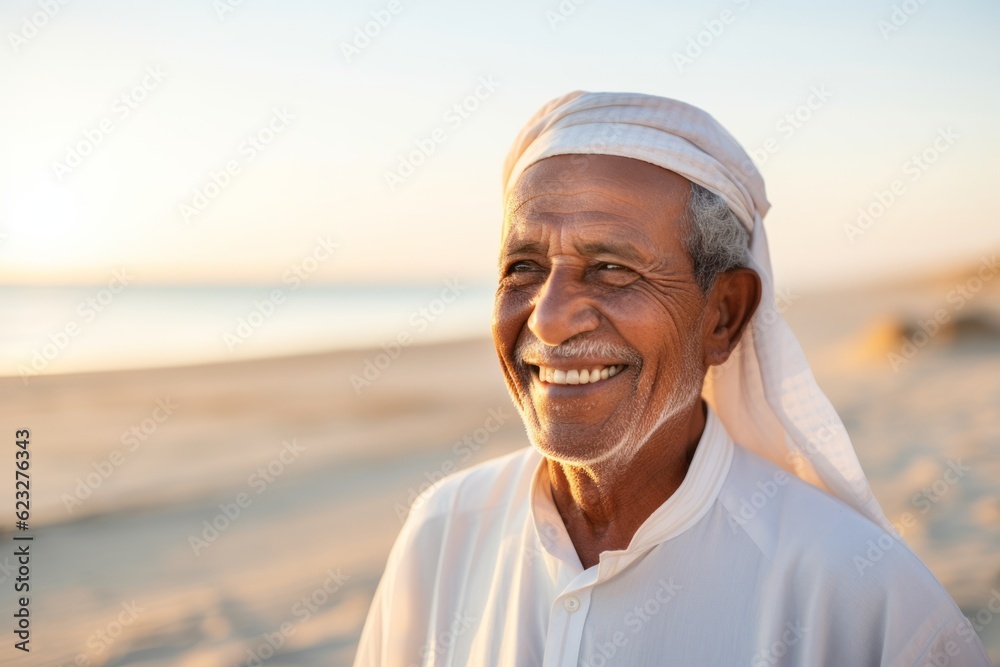Lifestyle portrait photography of a happy Saudi Arabian man in his 70s ...