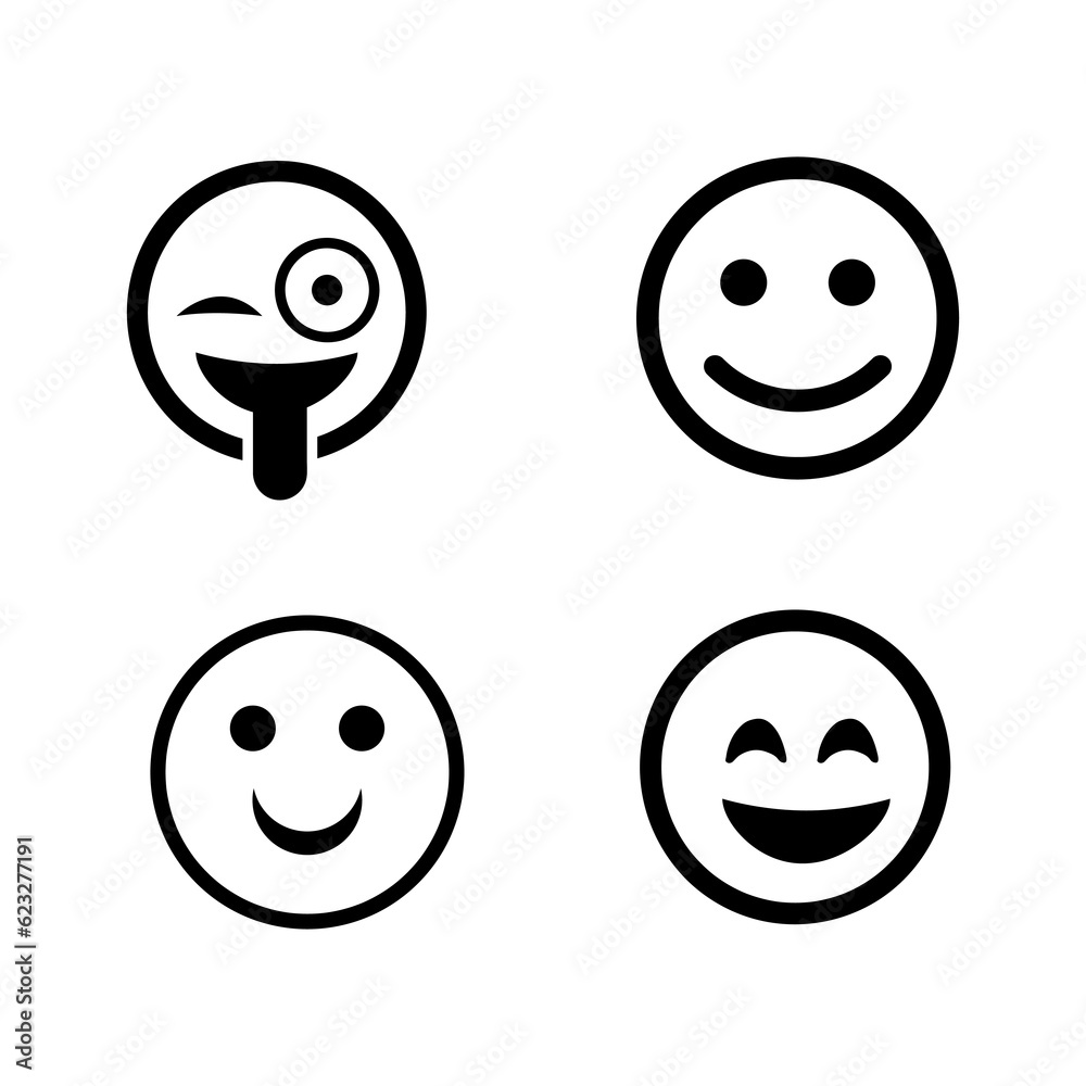 Vetor de smile icon set , emoticons icon positive, neutral and negative ...