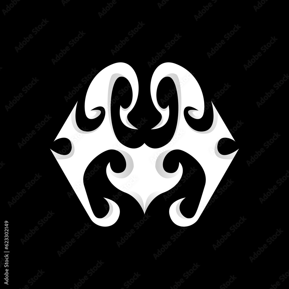 letter M Logo with Tribal style. m logo for apparel. tribal art letter ...