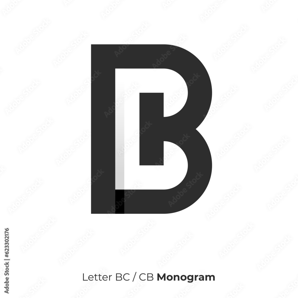 Initial letter BC or CB logo. Monogram BC logo for Company. Monogram CB ...