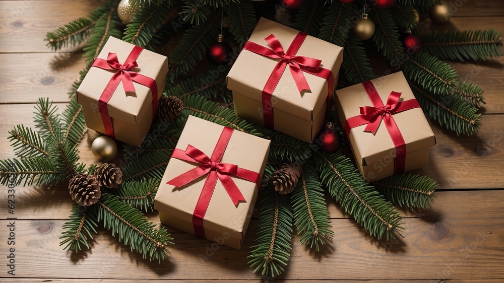 Christmas giving corner solicitation with ache Tree . scenery from ...